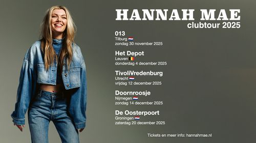 Hannah Mae kondigt clubtour aan
